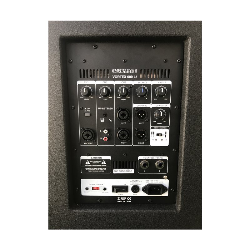 Sonoplay - VORTEX 600 L1 CARACTÉRISTIQUES TECHNIQUES - Puissance to...